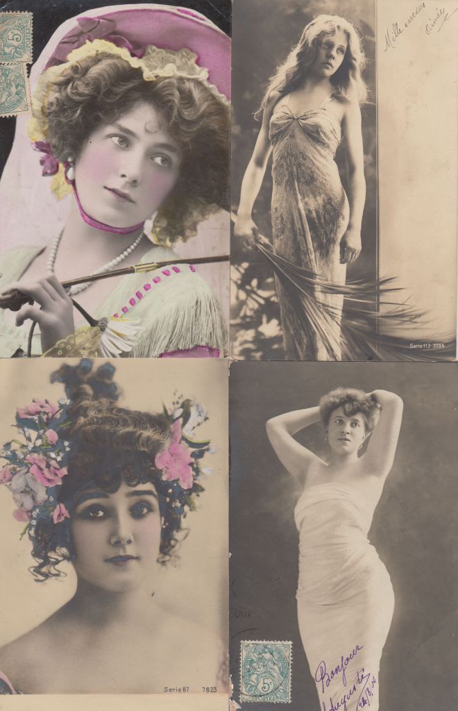 GLAMOUR LADIES Real Photos 114 Vintage Postcards pre-1940 (L5037 ...