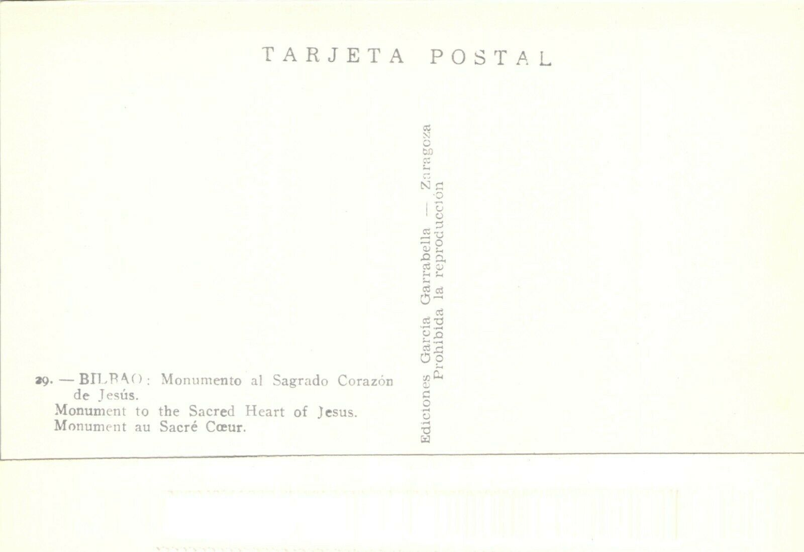 Unposted Spanish RPPC Bilbao Monument To The Sacred Heart of Jesus Real ... Unposted Spanish RPPC Bilbao Monument To The Sacred Heart of Jesus Real ...