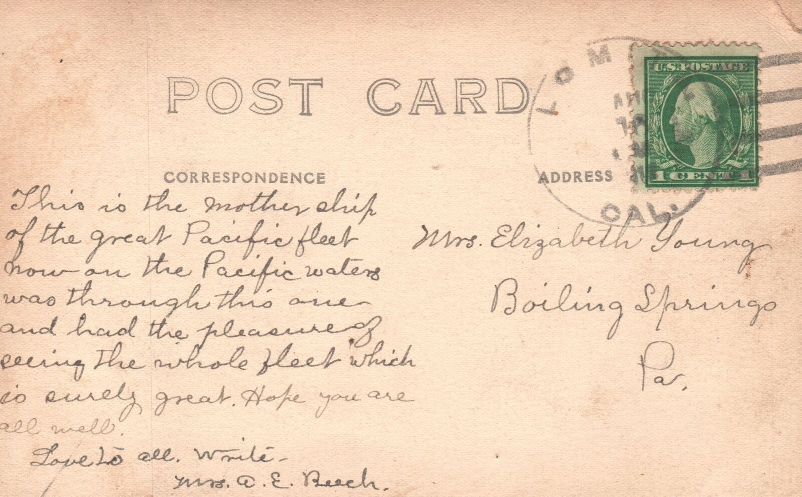 Vintage Postcard U.S.S. Birmingham Steamer Ship England UK ...