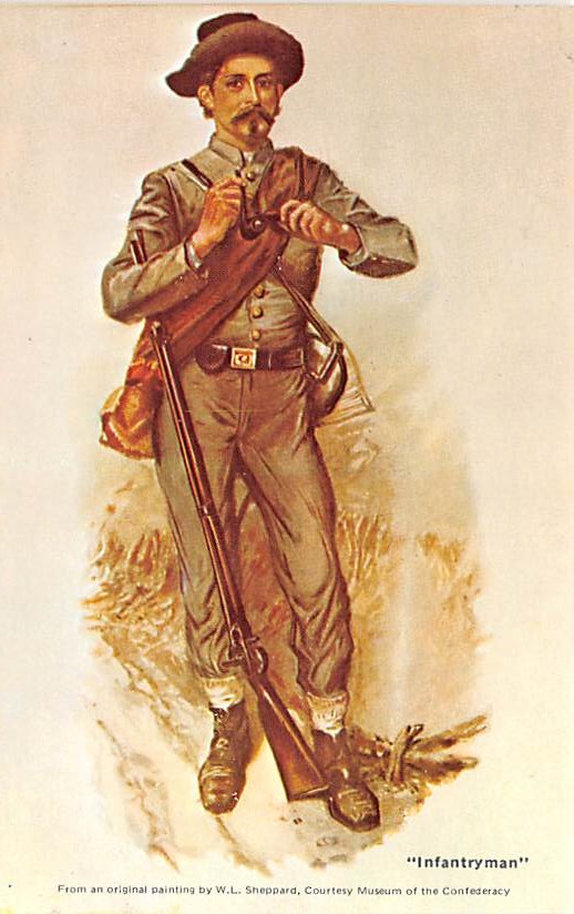 Infantryman, WL Sheppard Civil War Unused | Topics - Militaria - Other ...