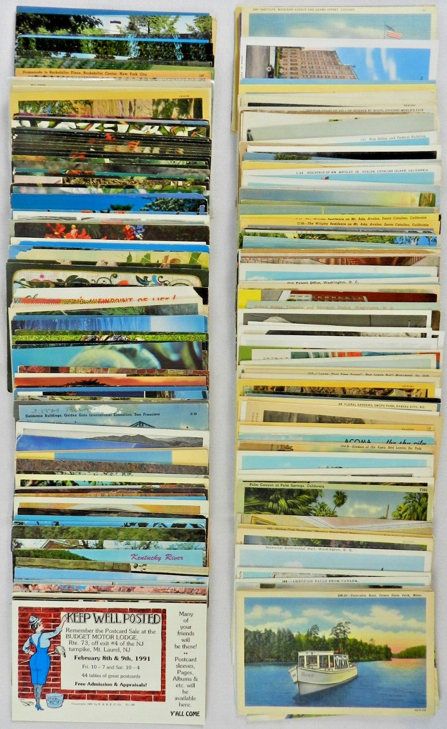 1970's Huge Lot Assorted Postcards 1000+ U.S.A. Street Views, Animals ...