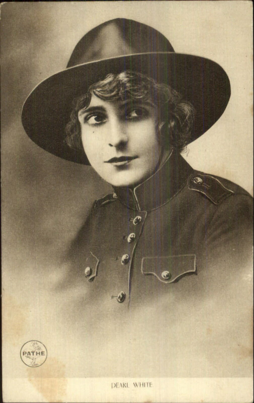 Actress Pearl White Military Uniform & Hat PATHE c1910 Postcard ...