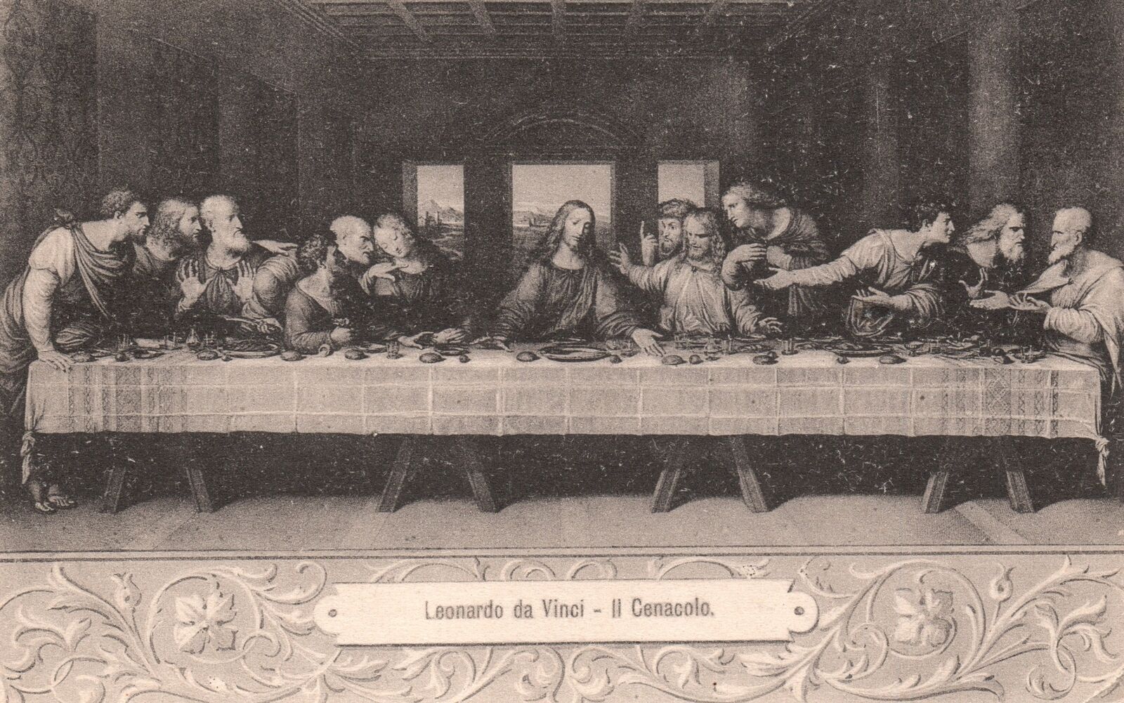 Vintage Postcard Leonardo Da Vinci - II Cenacolo The Last Supper ...