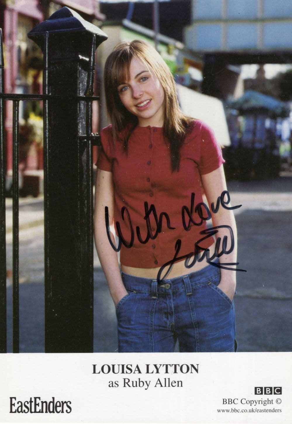 Louisa Lytton as Ruby Allen BBC Eastenders Hand Signed Cast Card Photo | Topics - Other ...