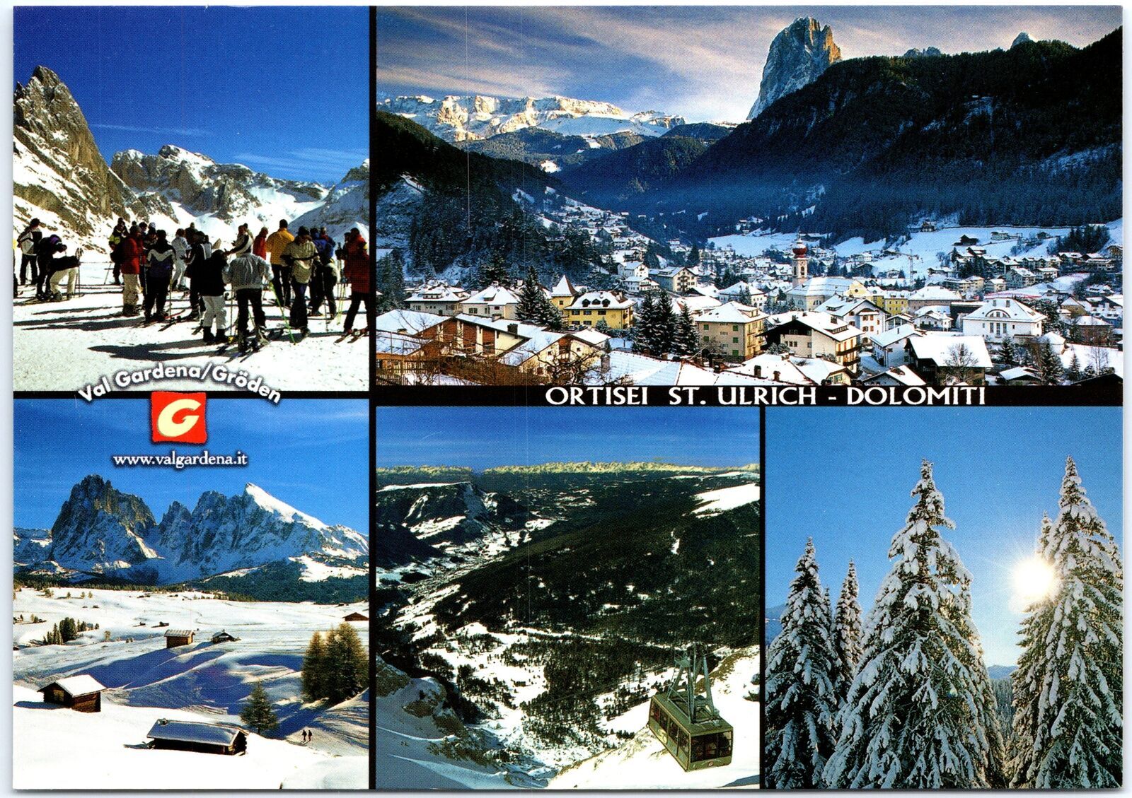 Vintage Postcard Continental Size VAL Gardena and Groden Dolomites NE ...