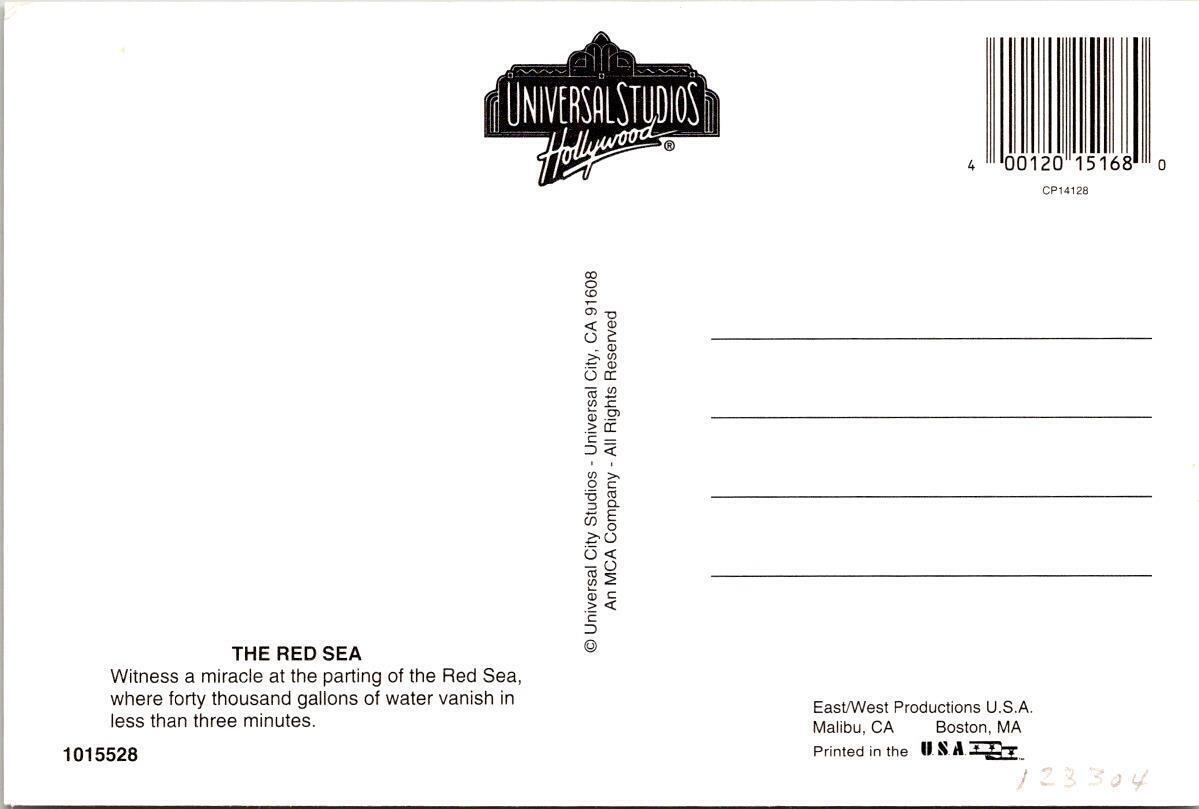 CA, California UNIVERSAL STUDIOS Hollywood Theme Park RED SEA TRAM 4X6 ...