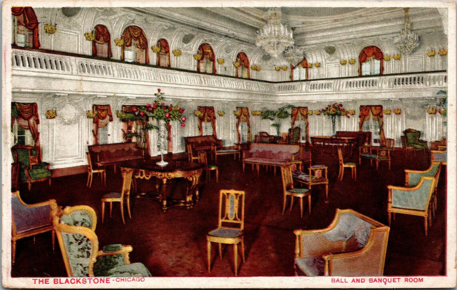Vtg 1910s The Blackstone Ball and Banquet Room Chicago Illinois IL ...