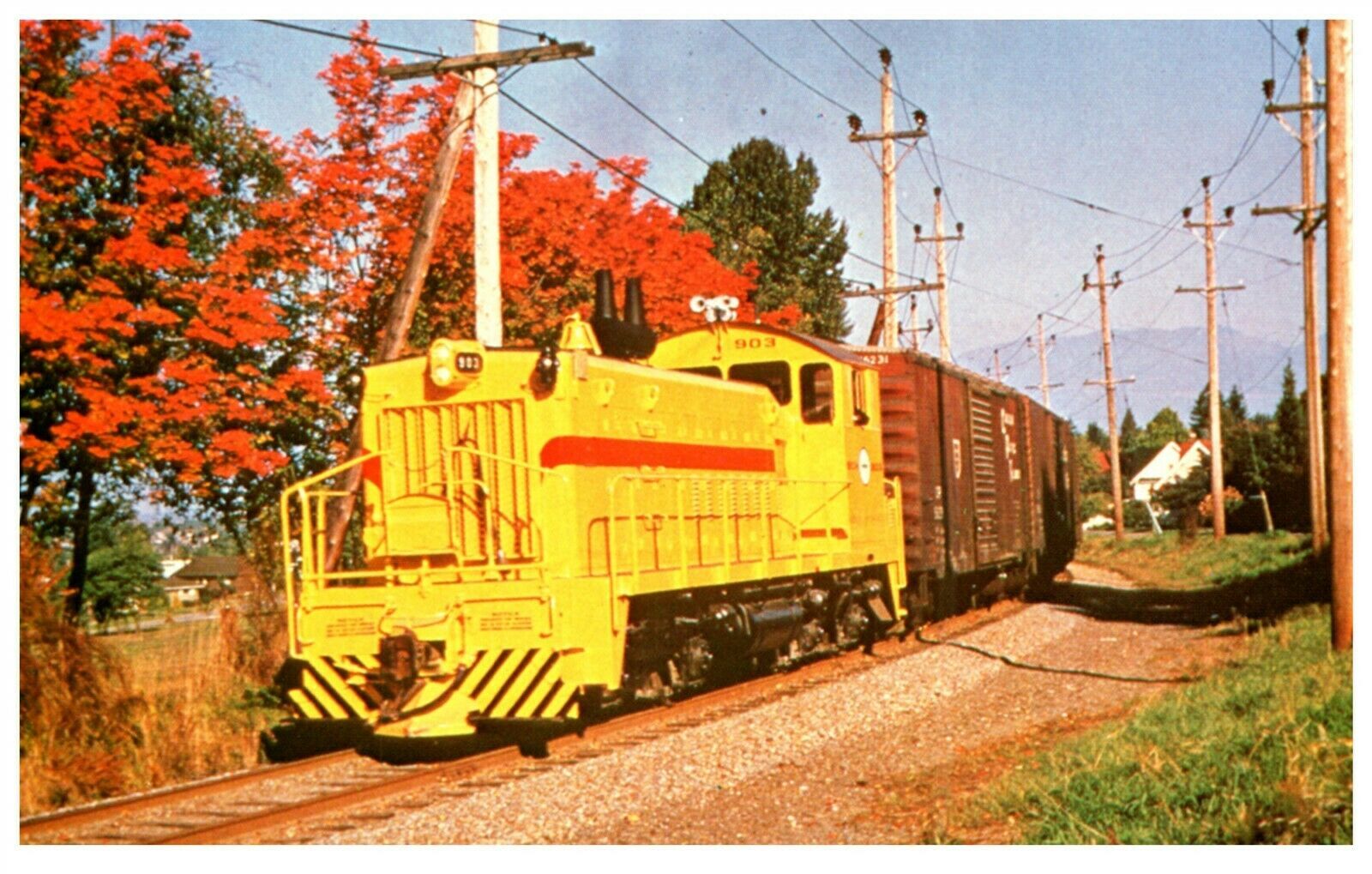 British Columbian Hydro Railroad Electric Train #903 at Vancouver BC ...