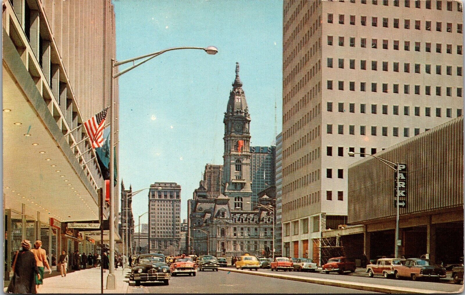 Vtg Philadelphia Pennsylvania PA Penn-Center Street View Old Cars 1950s ...