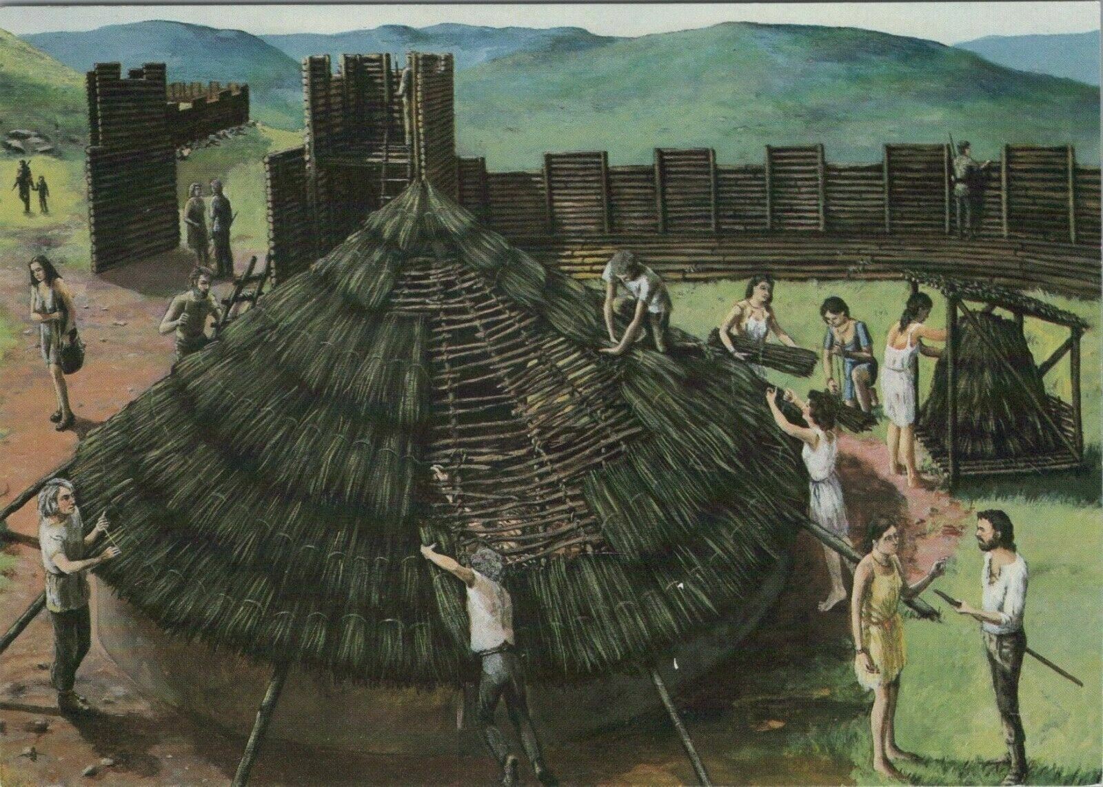 Museum of Wales Postcard - History - A Bronze Age Hill Fort, 1,000 B.C ...