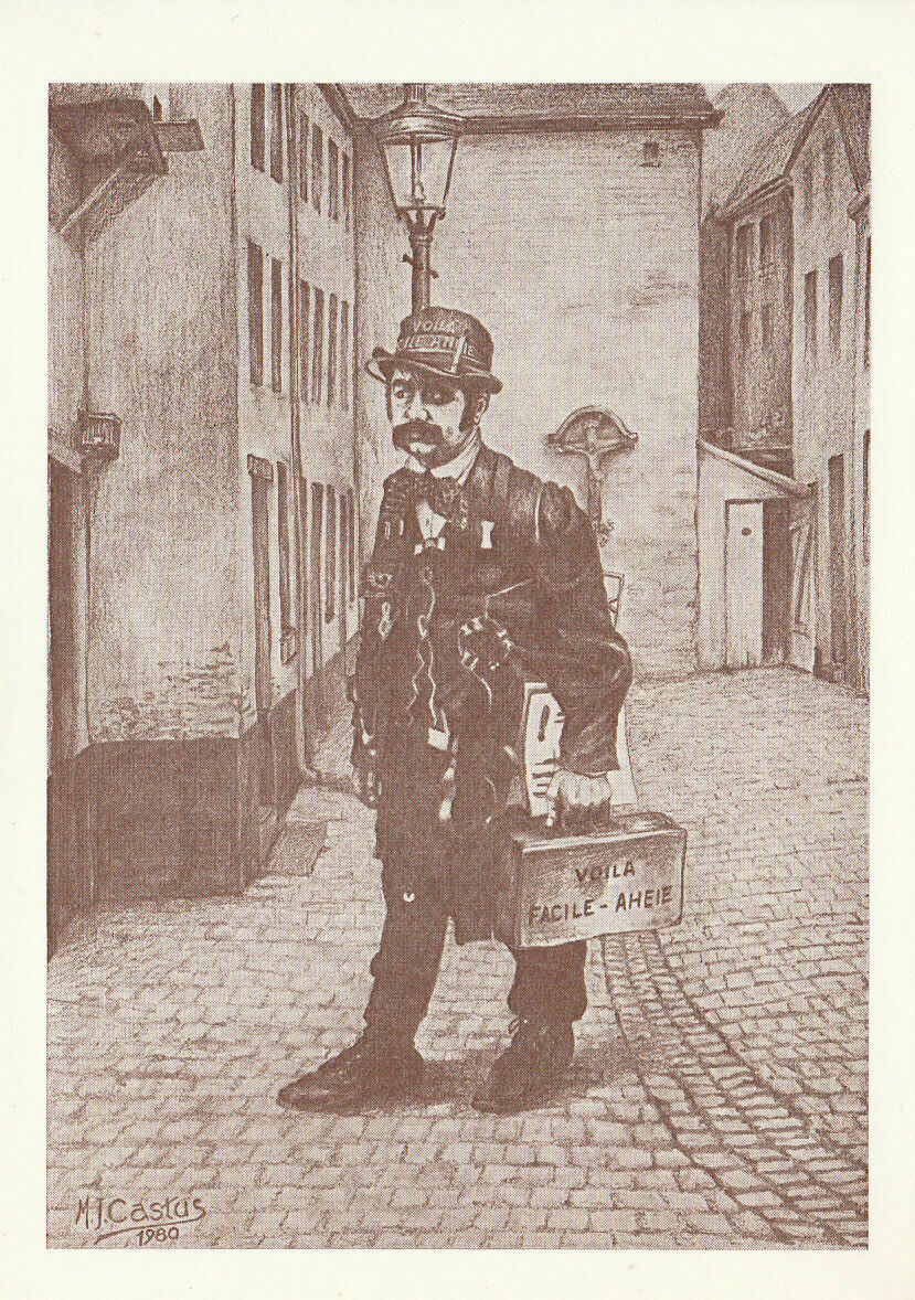 Artist Signed Belgium Maurice Castus 1981 MAN Caricature - Voila Facile ...