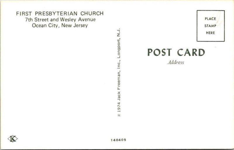 Ocean City, NJ New Jersey FIRST PRESBYTERIAN CHURCH 1974 Religion ...