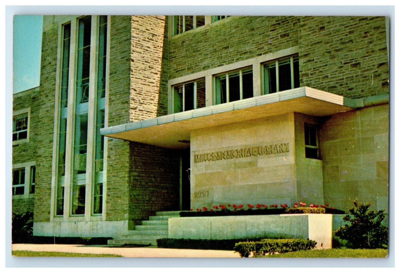 c1960's The Mills Memorial Library West Hamilton Canada Vintage ...