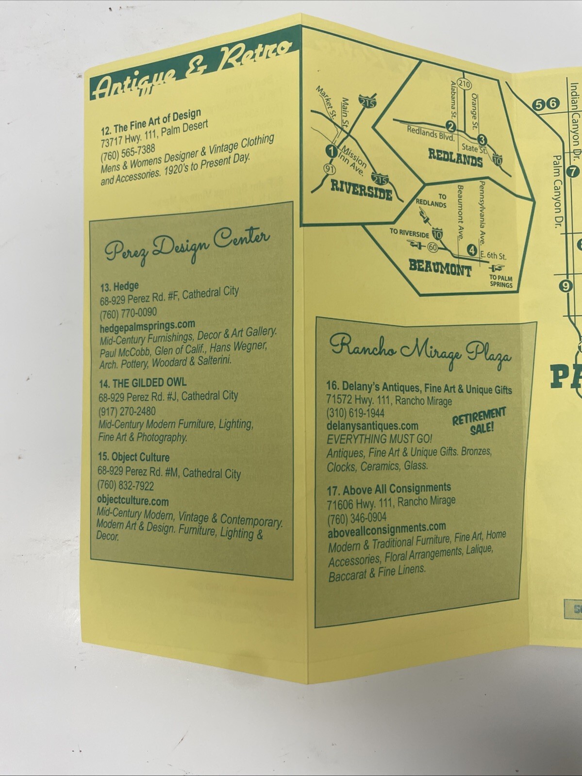 Vintage Palm Springs Antique & Retro Shopper's Map (July 1 2025 Guide ...