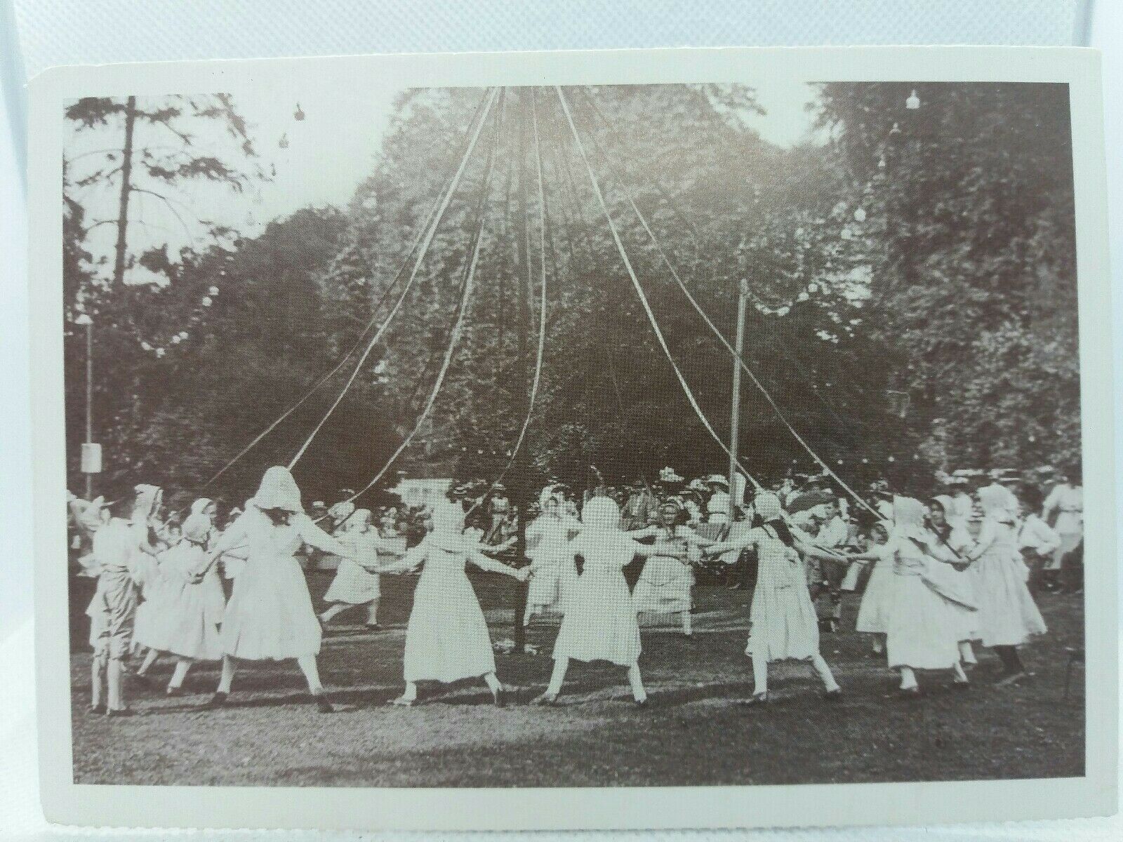 Vintage Repro Postcard Maypole Dancing Celebration of the coming of ...