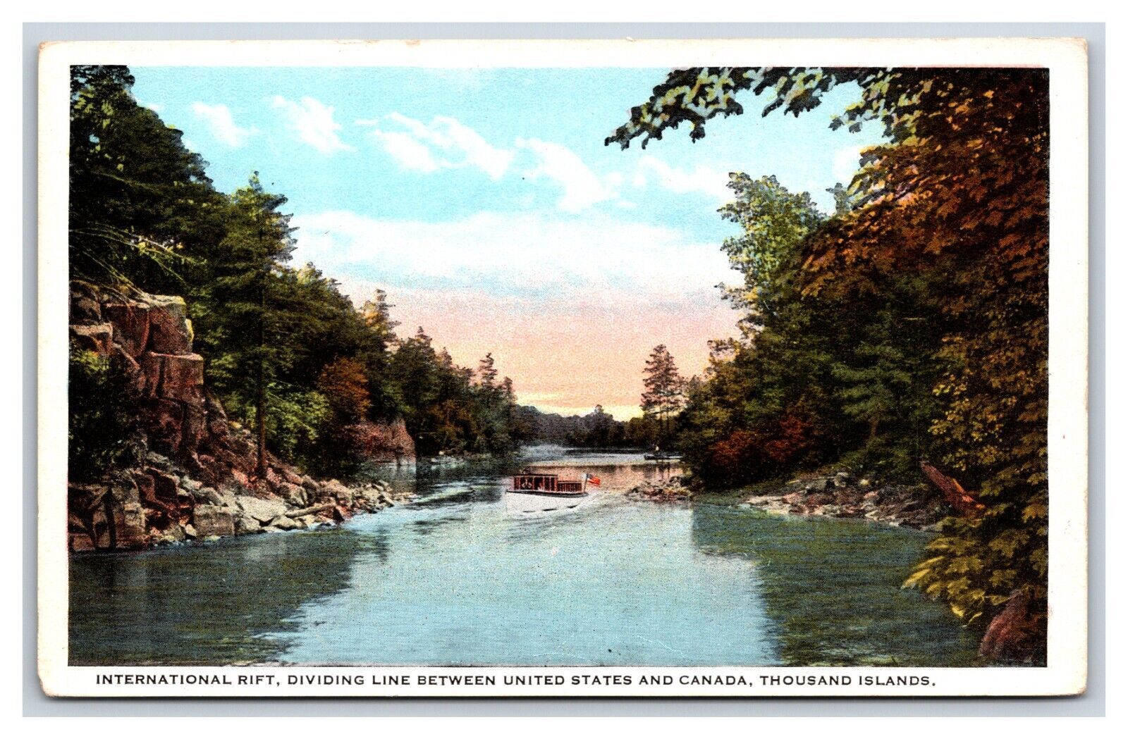 International Rift Thousand Islands New York NY UNP WB Postcard J19 ...