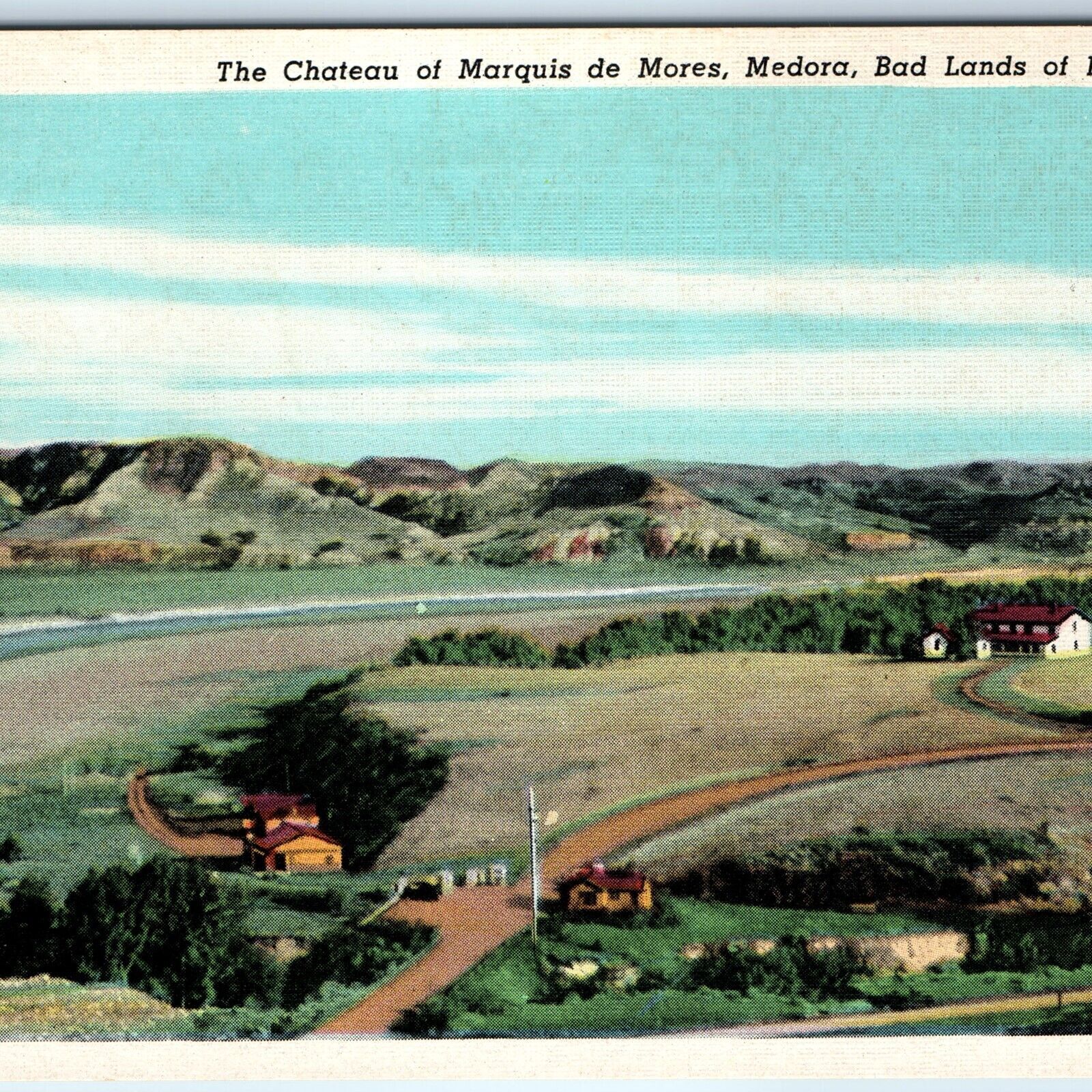 c1940s Medora, ND Chateau Marquis de Mores French Aristocrat Mansion ...