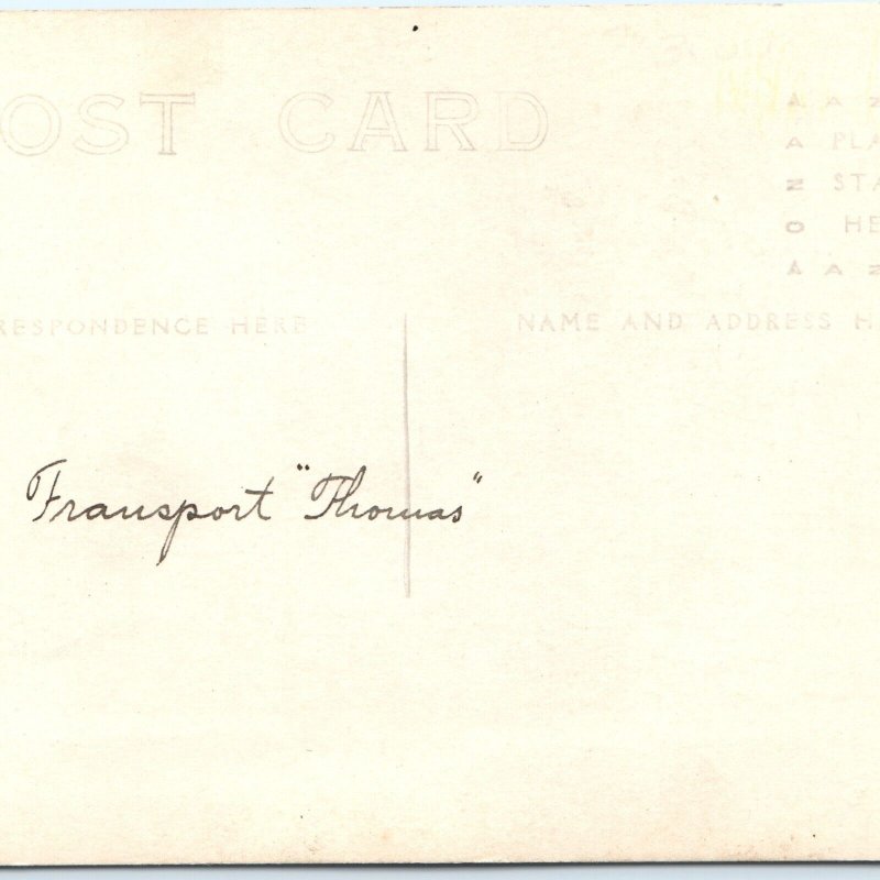 c1910s USAT Transport Thomas RPPC Army Transport Steam Ship Photo ...