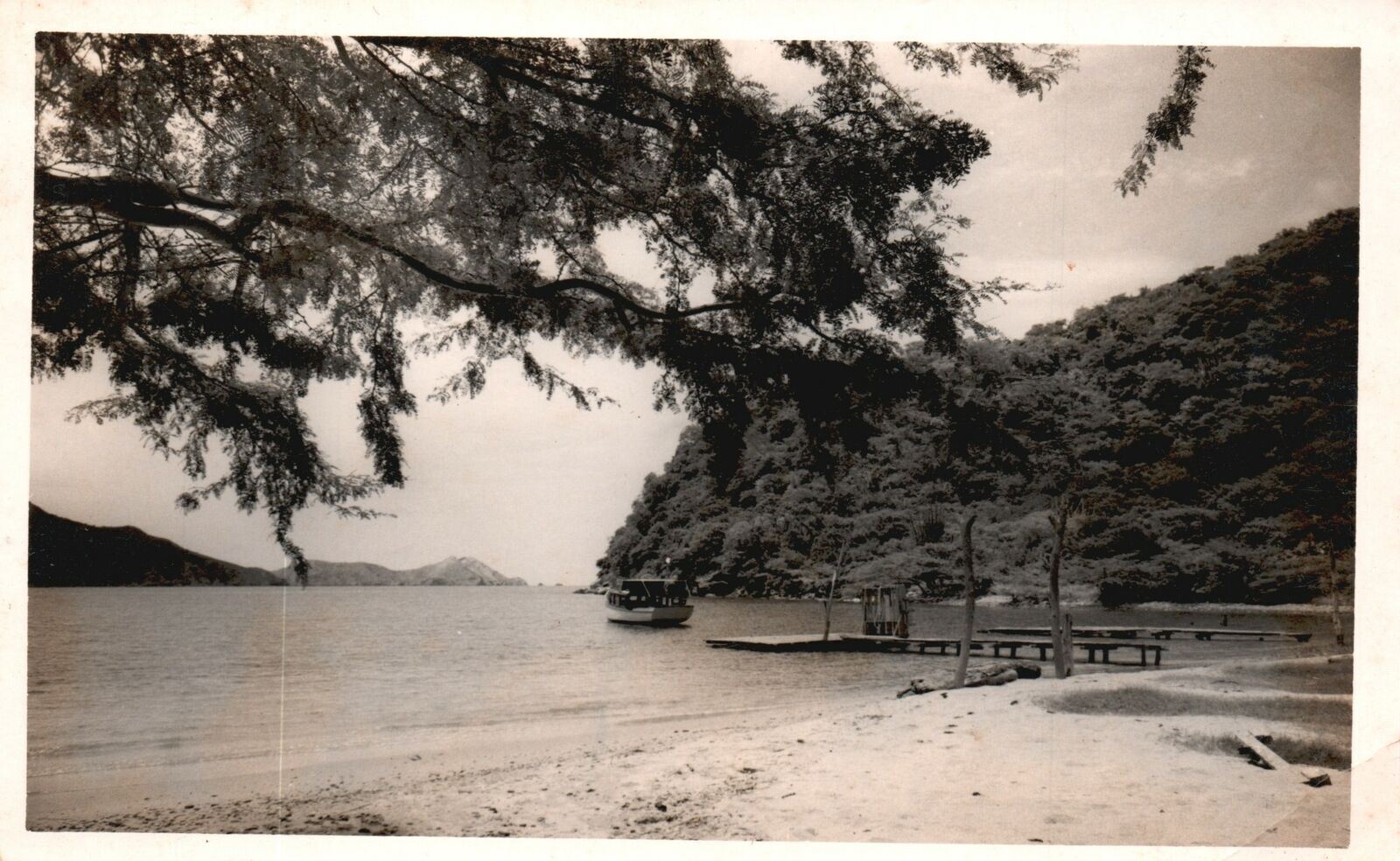 Vintage Postcard 1920's View of Bahia De Concha Santa Marta Colombia ...