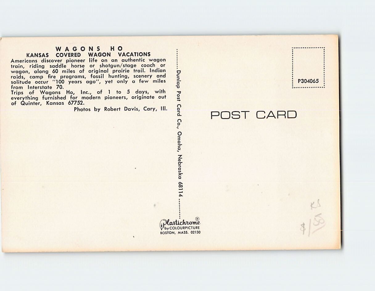 Postcard Wagons Ho! How the West Began Quinter Kansas USA | United ...