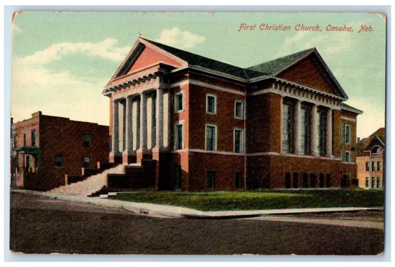 c1910 First Christian Church Chapel Exterior Building Omaha Nebraska NE ...