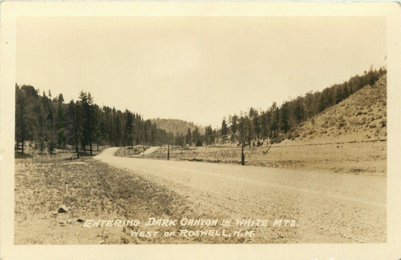 Entering Dark Canyon in White Mts, West of Roswell NM Vintage RPPC ...