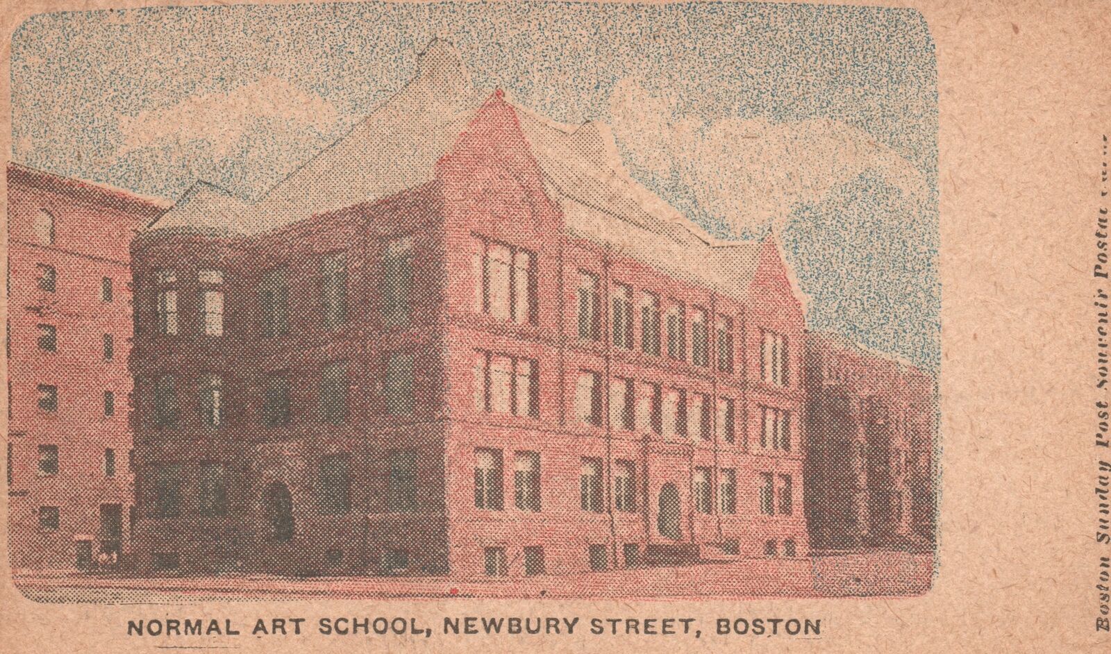 Vintage Postcard 1900's Normal Art School Newbury Street Boston ...