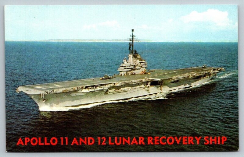 VIntage Postcard NASA Apollo 11 & Lunar Recovery Ship USS Hornet ...