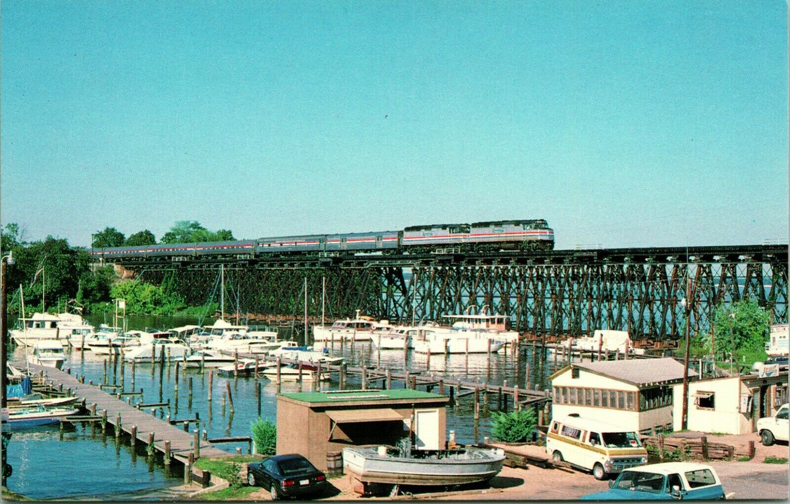 Vtg Chrome Postcard Neabco Creek Virginia The Silver Star Train to ...