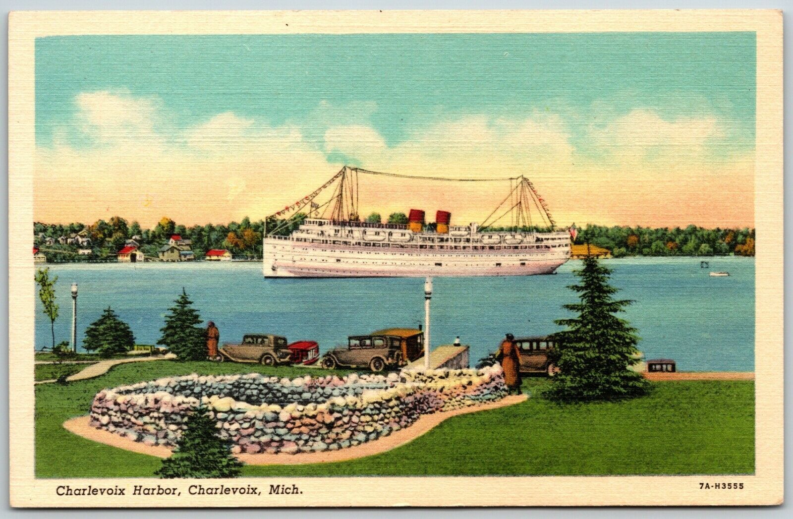 Charlevoix Harbor, Charlevoix, Michigan - Postcard | United States ...