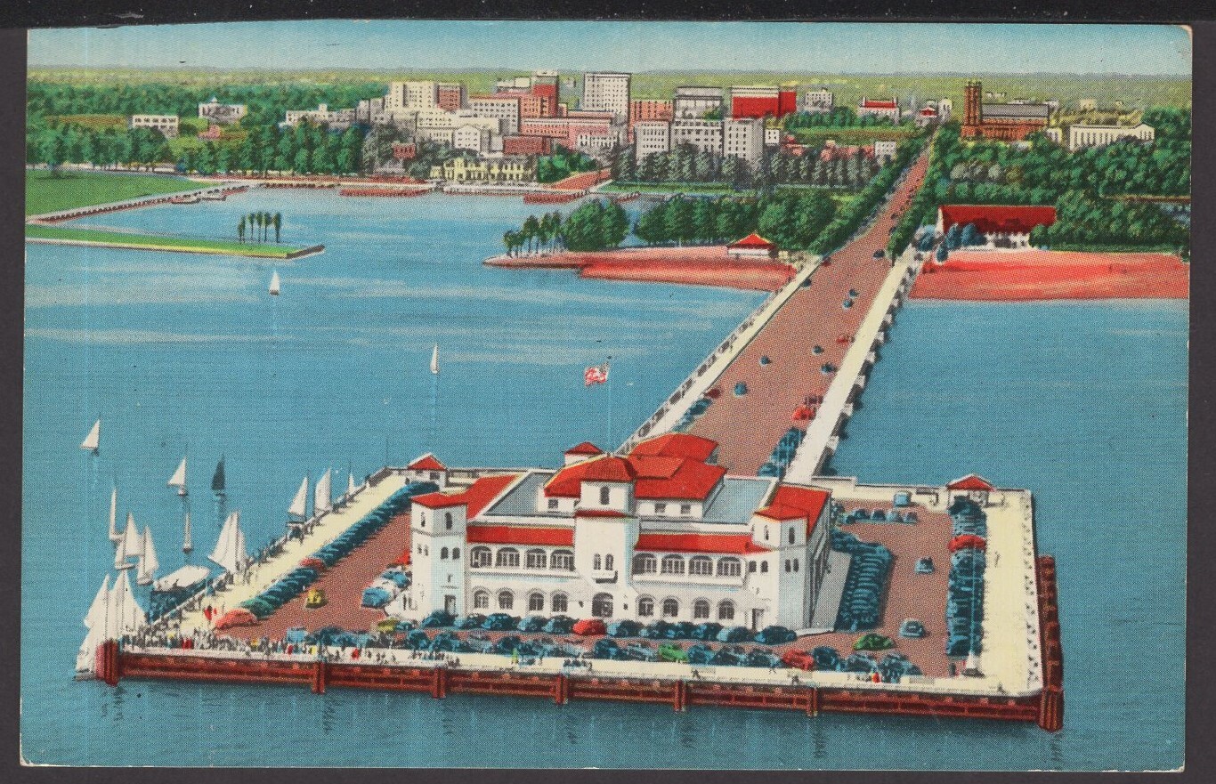 Florida St. Petersburg - Largest Popular Recreation Pier from the Air ...