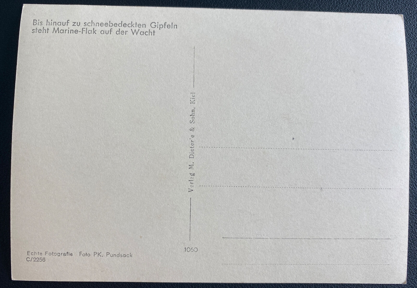 Mint Germany Real picture Postcard Marine flak can be seen all the way ...