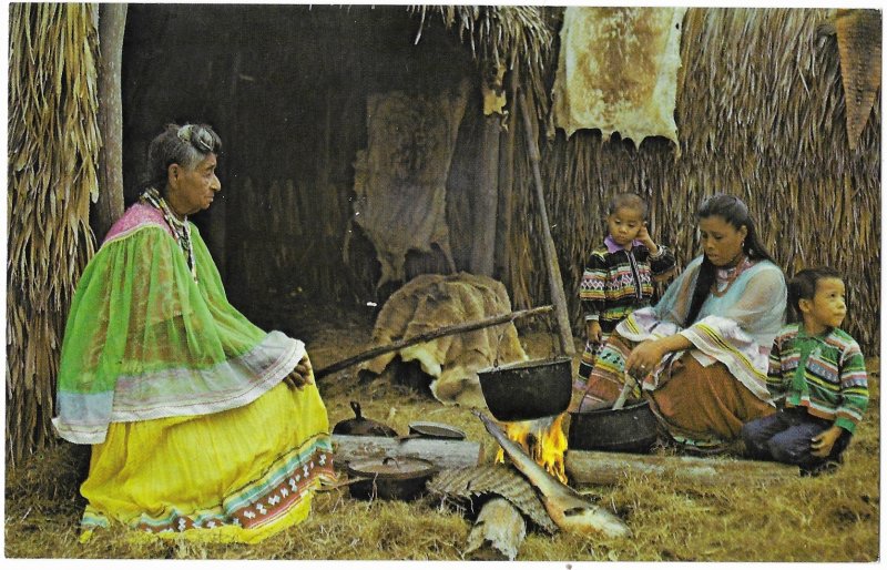 Native Americans Seminole Family Cooking Over Fire in Florida | Topics ...