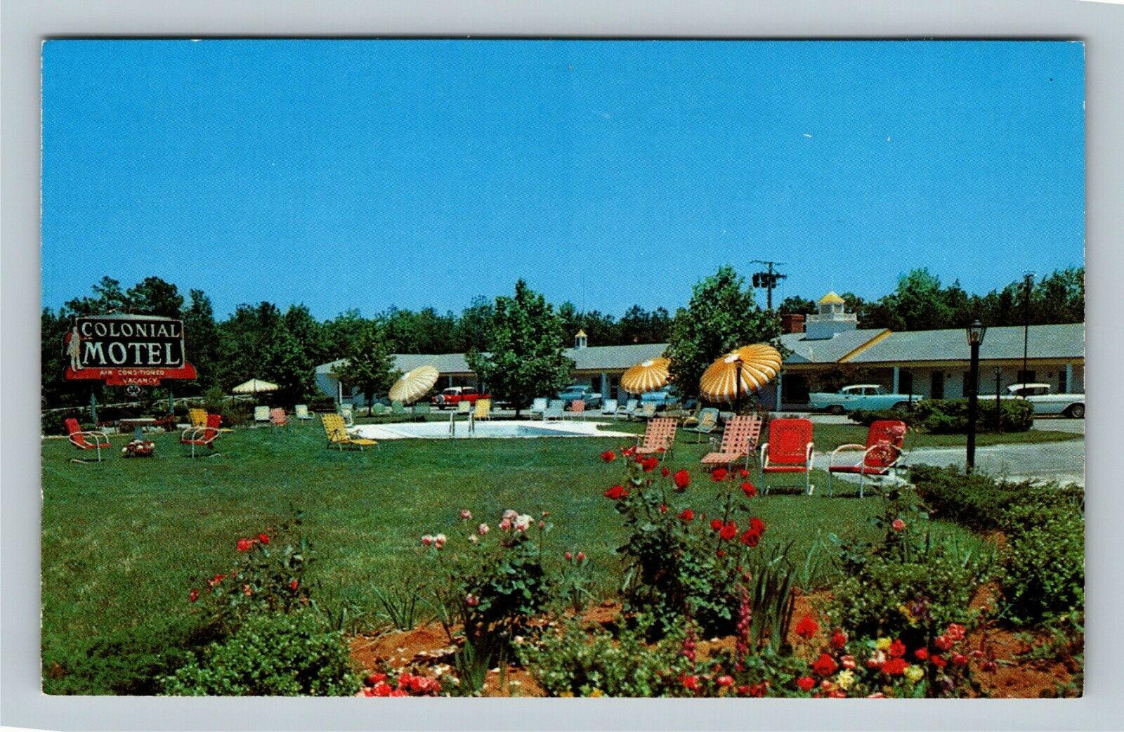 Colonial Motel Restaurant, Pool, Classic Cars, Jarratt Virginia Vintage ...