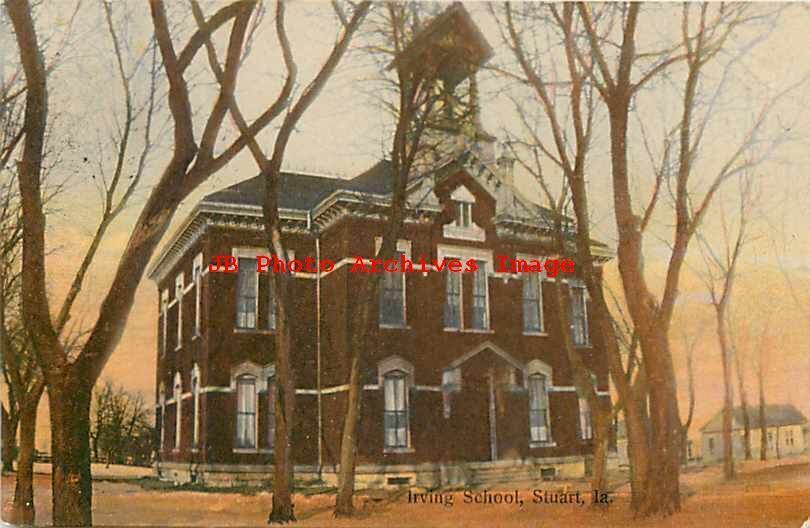 IA, Stuart, Iowa, Irving School Building, Exterior View, No 62677 ...