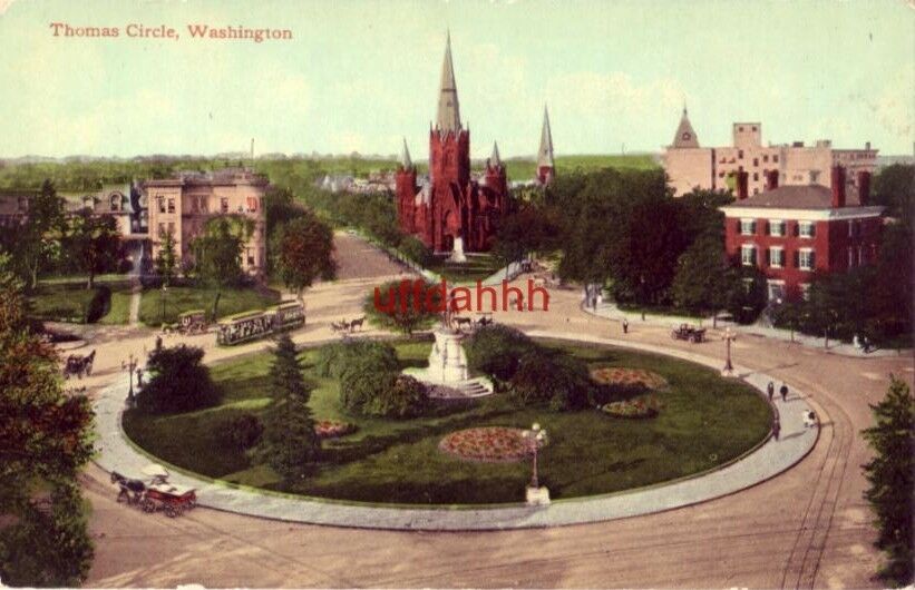 THOMAS CIRCLE, WASHINGTON, D.C. shows Ward's statue of Gen. George H ...