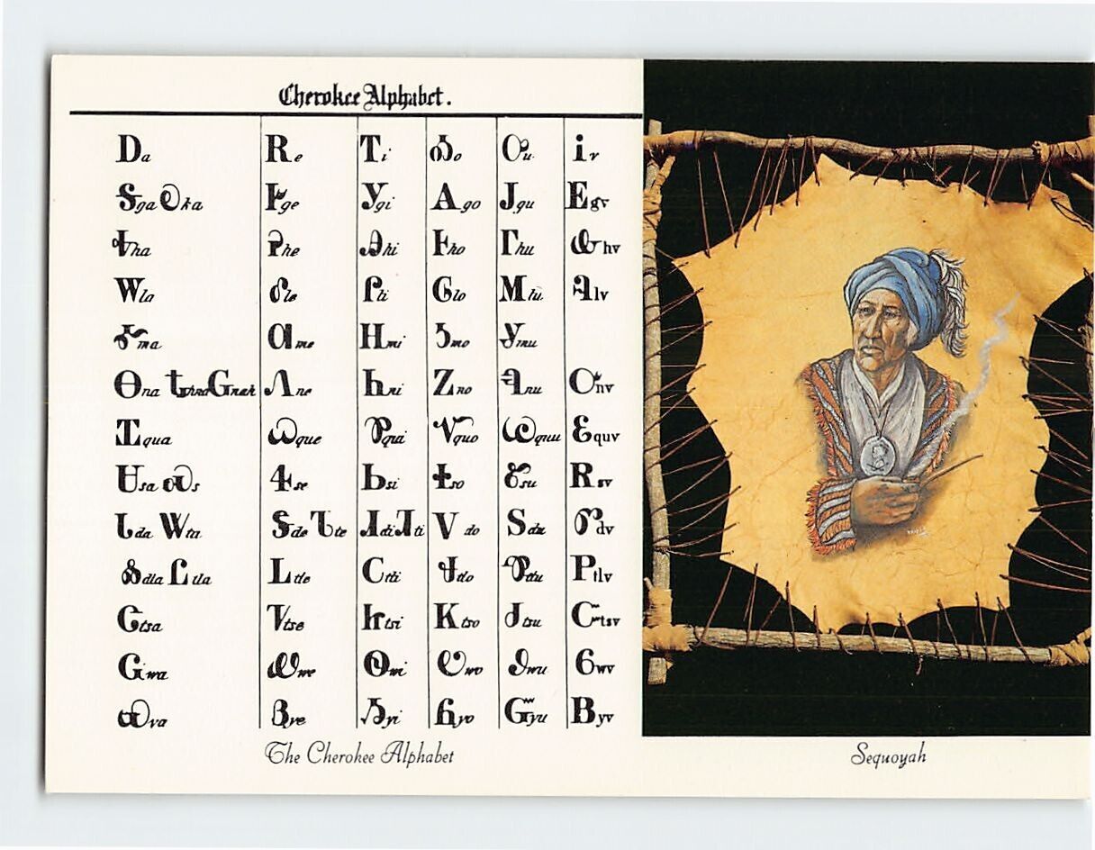 Postcard Sequoyah and The Cherokee Alphabet | Other / Unsorted ...
