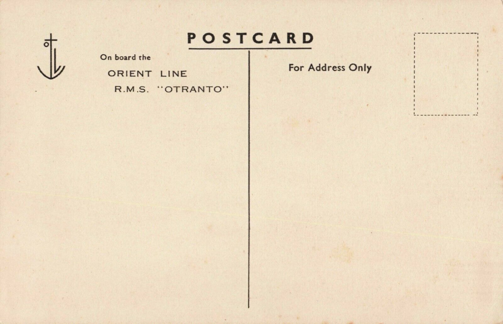 Orient Line R.M.S. Otranto Ship 'OTRANTO' Vintage Postcard - Early 20th ...