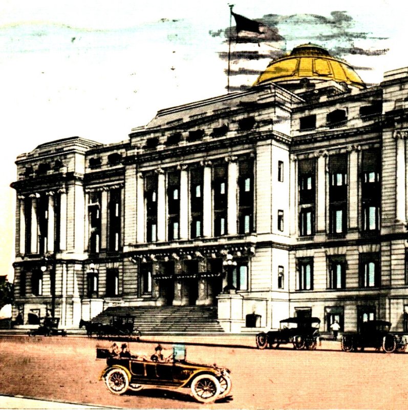 Postcard New Jersey Newark City Hall Building White Border c. 1927 ...