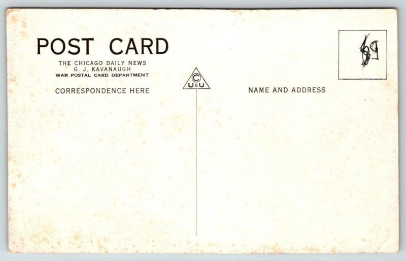 US Army Postcard - WW1 World War 1 - General Pershing On Front Line ...