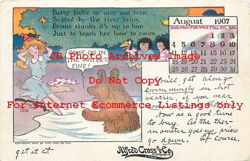 Gustave Verbeek, Tiny Tads, Comic, 1907 Calendar, Alfred Cross, Lynn MA ...