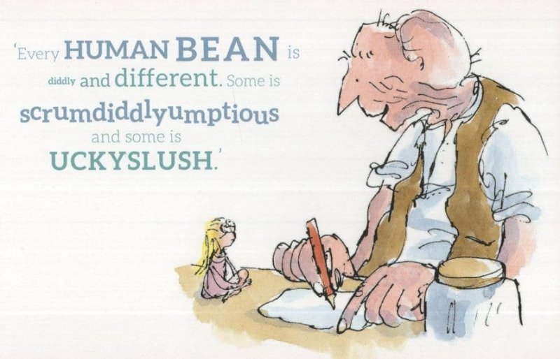 Roald Dahl The BFG Every Human Bean Is Different Postcard | Topics ...