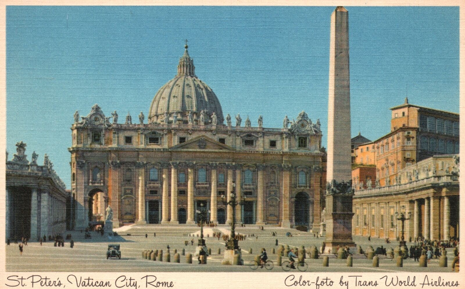 Vintage Postcard St. Peter's Vatican City Church Parish And Monument ...