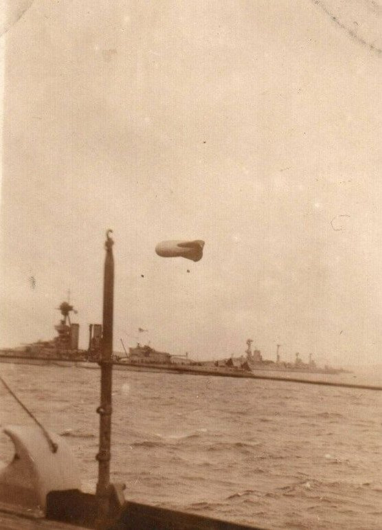 RPPC Photo British Royal Navy SS Submarine Scout Sea Scout Airship ...