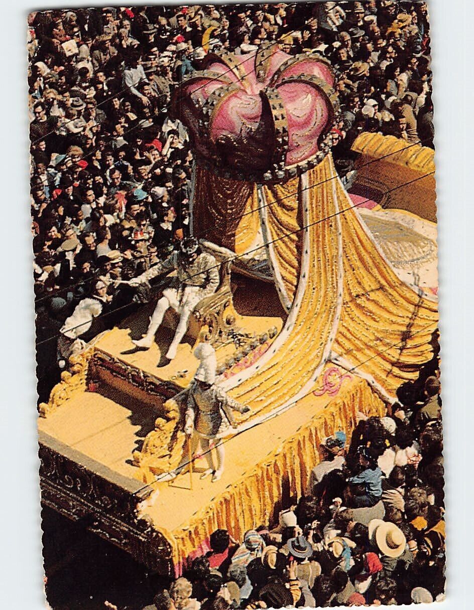 Postcard King Rex Aboard His Royal Float on Mardi Gras Day New Orleans ...