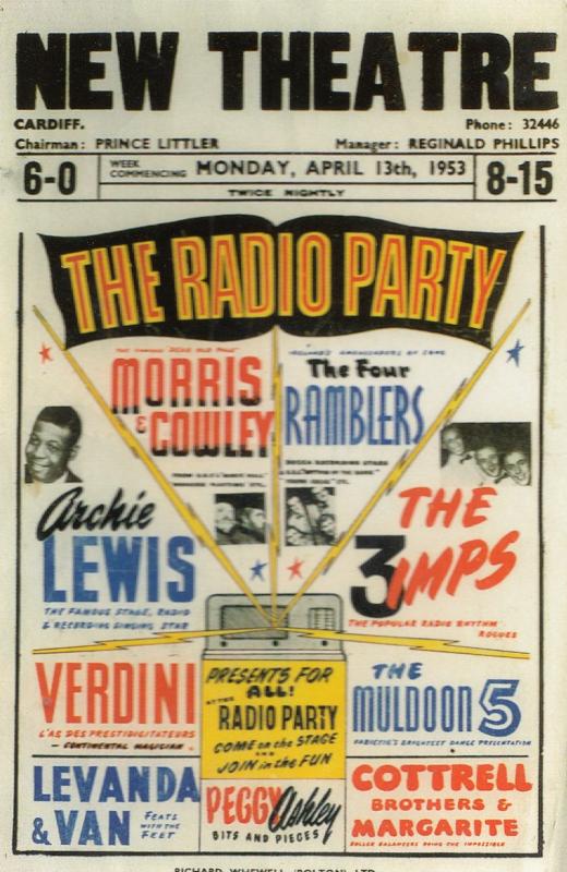 The Four Ramblers Archie Lewis Live at New Theatre Cardiff Poster ...