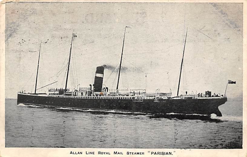 SS Parisian Allan Line Ship 1906 | Topics - Other, Postcard / HipPostcard