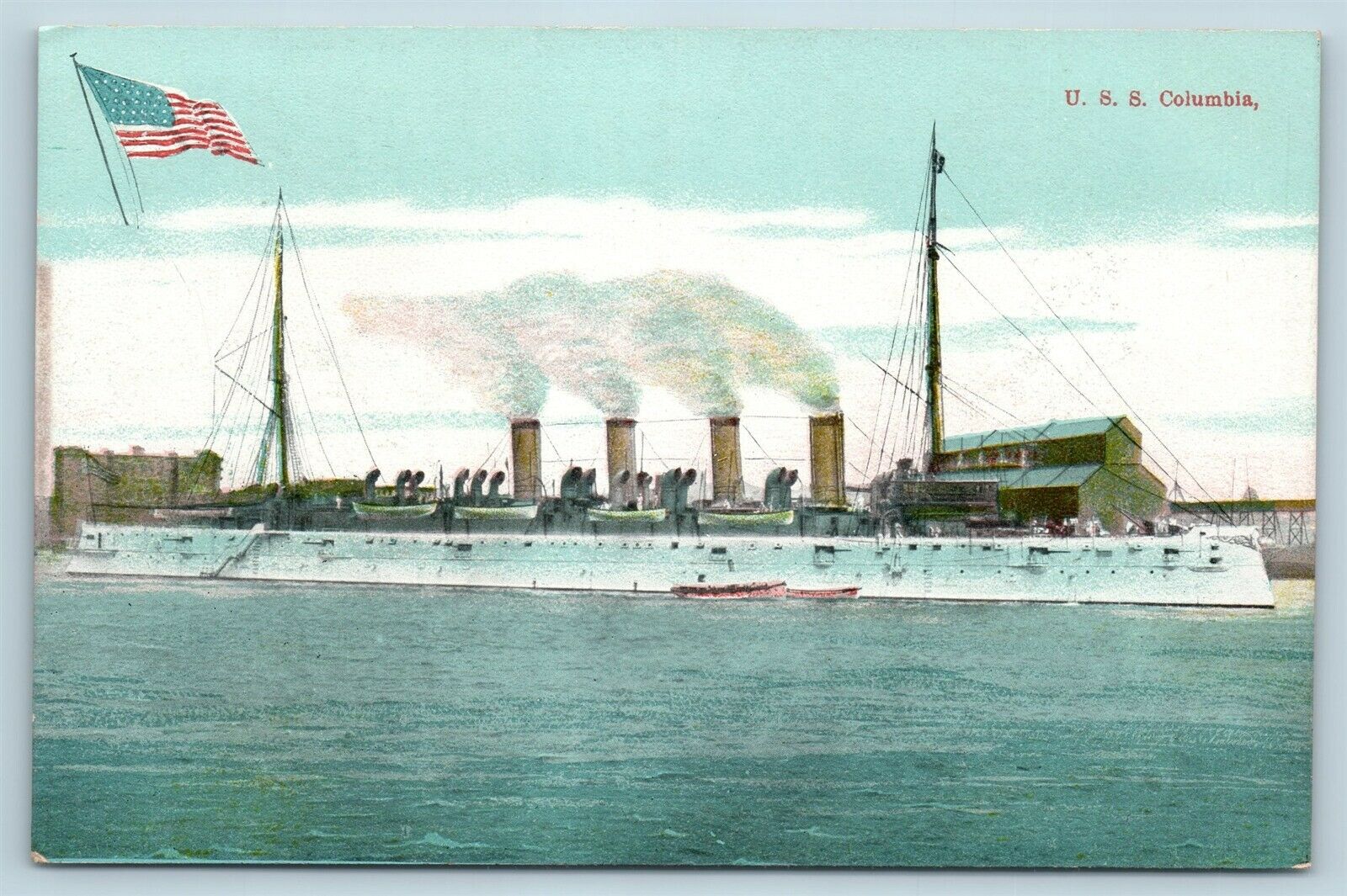 Postcard USS Columbia US Navy Ship Protected Cruiser c1908 V11 | Topics ...