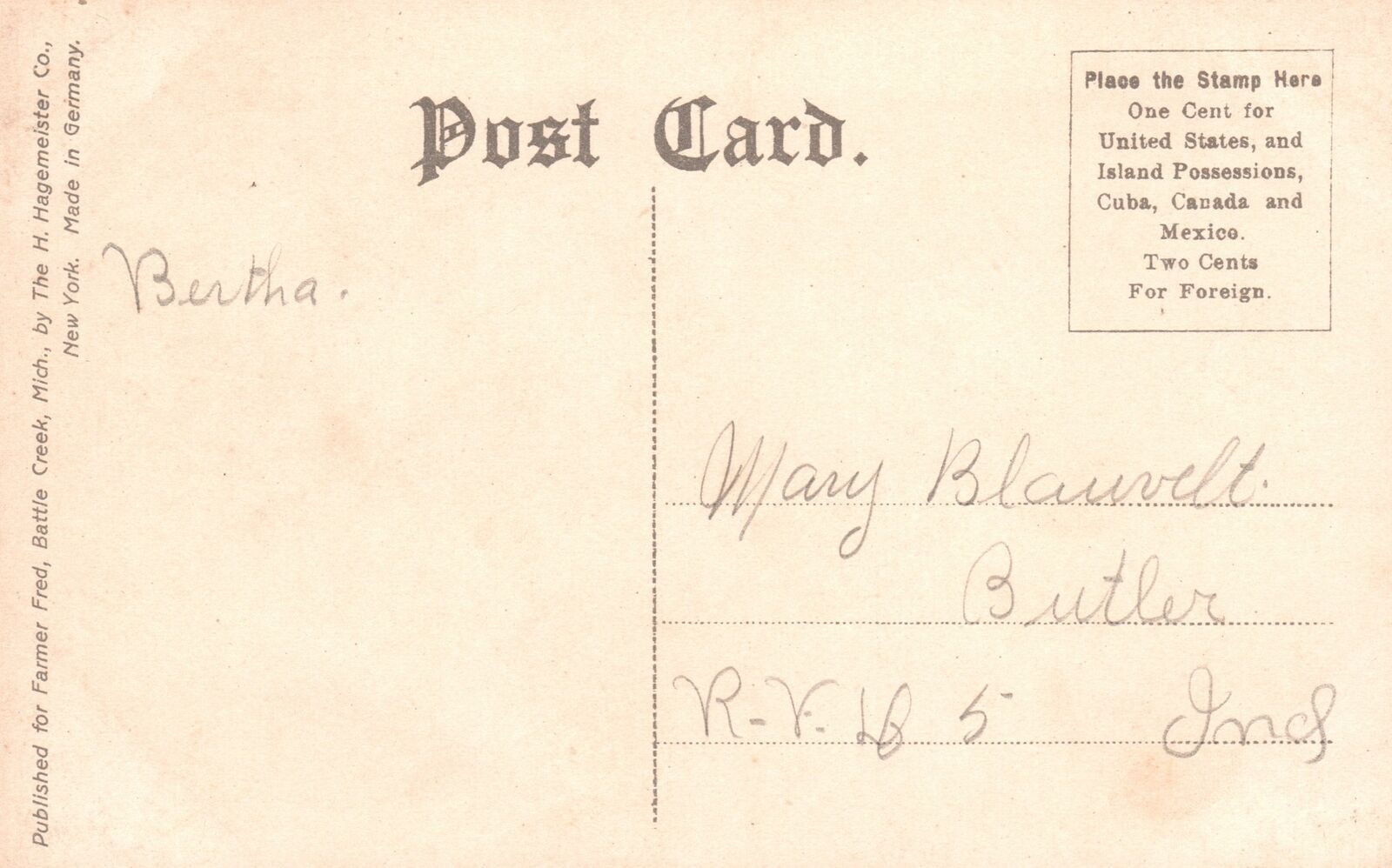 Vintage Postcard North Main Street Trees Roadways & Highways Auburn ...