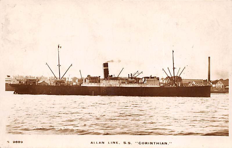 SS Corinthian Allan Line Ship 1913 | Topics - Other, Postcard / HipPostcard